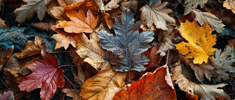 Autumn Leaves in a Compost Heap - AI Generated Stock Illustration ...