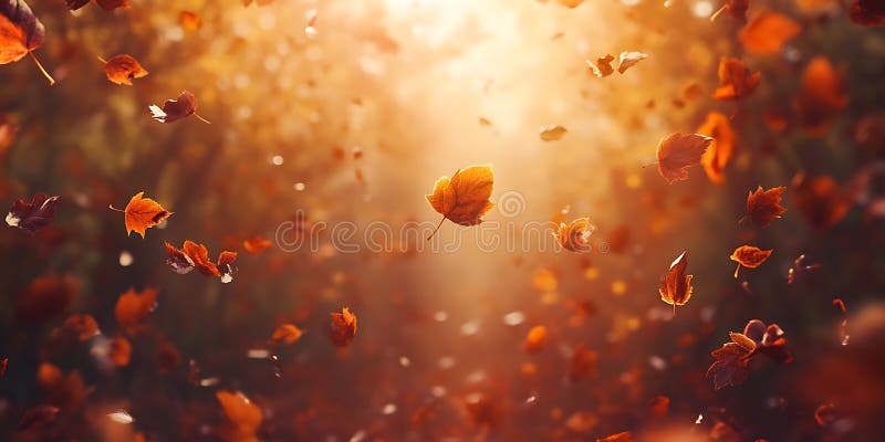 Autumn Leaves Falling Background Image Stock Illustration ...