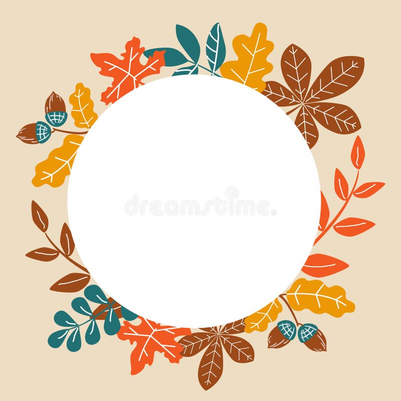 Autumn leaves frame stock vector. Illustration of decorative - 256608276 Autumn leaves frame stock vector. Illustration of decorative - 256608276