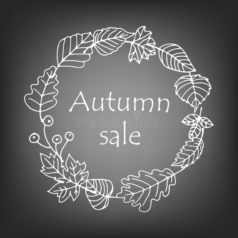 Autumn leaves frame stock illustration. Illustration of autumn - 99281165