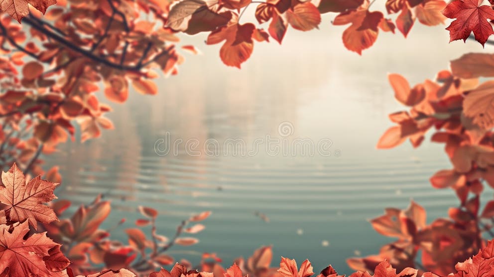Autumn leaves frame stock image. Image of golden, isolated - 327802059