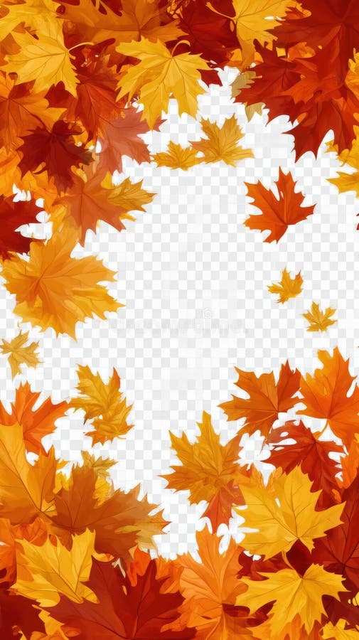 Autumn Leaves Frame, a Vibrant Border of Nature S Colors Stock ...