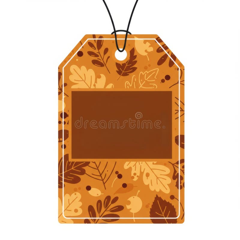 Autumn Leaves Gift Tag Design Template Stock Illustration ...