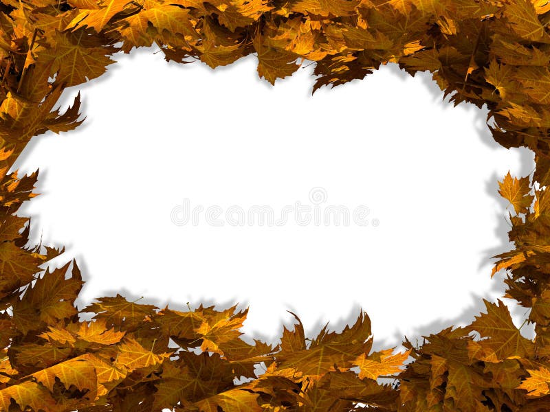 Autumn Leaves Leaf Dry Backround Frame with Space for Your Text Message ...