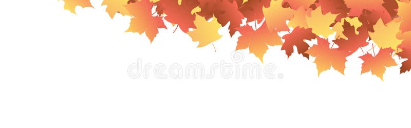 Autumn Leaves [maple] Header Stock Illustration - Illustration of good ...
