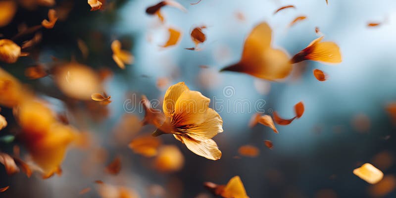 Autumn Leaves in Motion a Breathtaking Nature Scene Stock Illustration ...