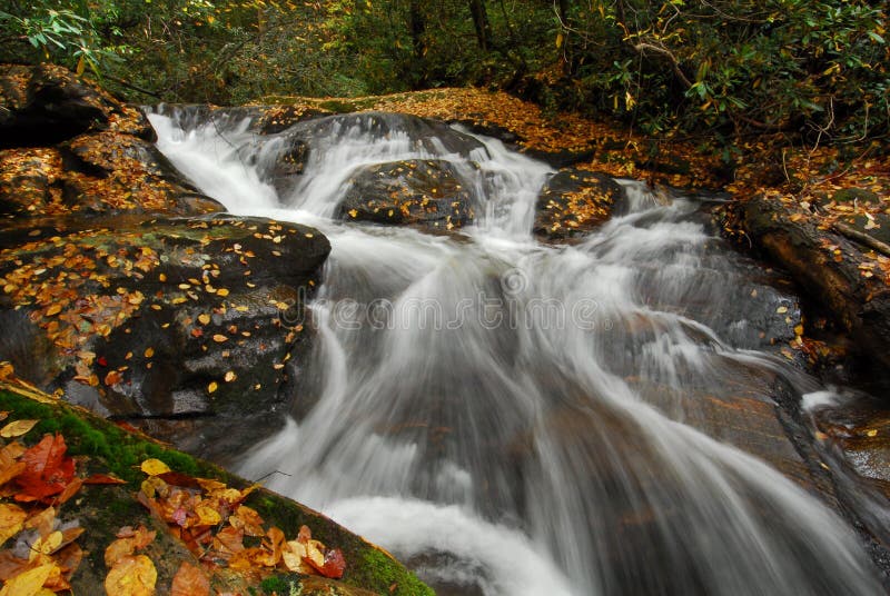 Autumn Leaves and Mountain Streams Stock Photo - Image of waterfall ...