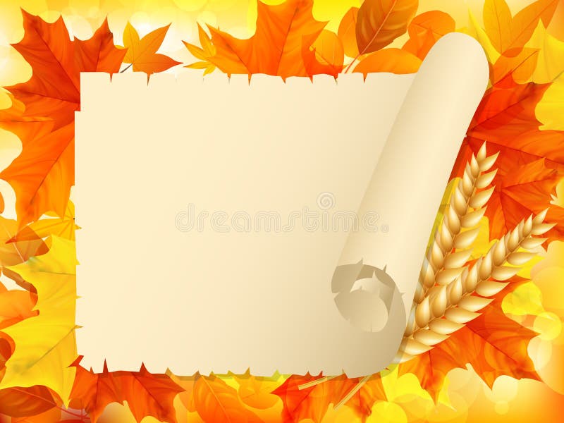Autumn Scroll Design stock vector. Illustration of design - 73659014