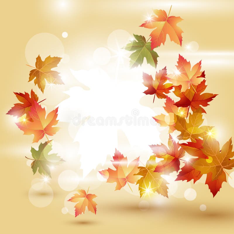 Autumn Falling Leaves Background Stock Vector - Illustration of autumn ...