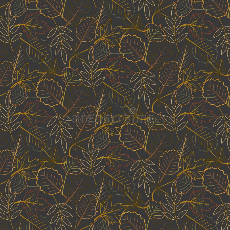 Autumn Leaves Pattern Background Stock Vector - Illustration of nature ...