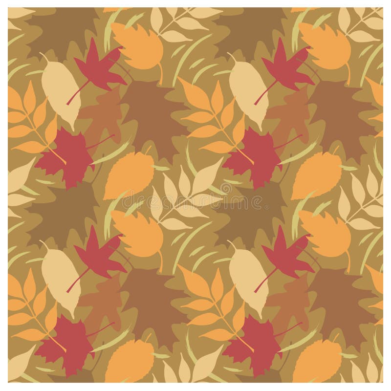 Autumn Leaves Pattern D stock vector. Illustration of seamless - 3284581