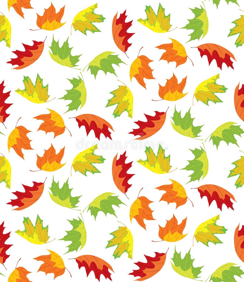 Autumn leaves pattern stock vector. Illustration of maple - 57397227