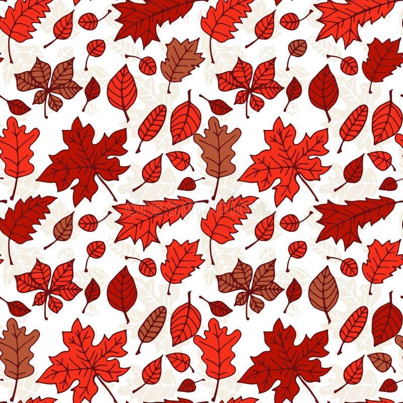 Autumn leaves pattern stock illustration. Illustration of pattern ...