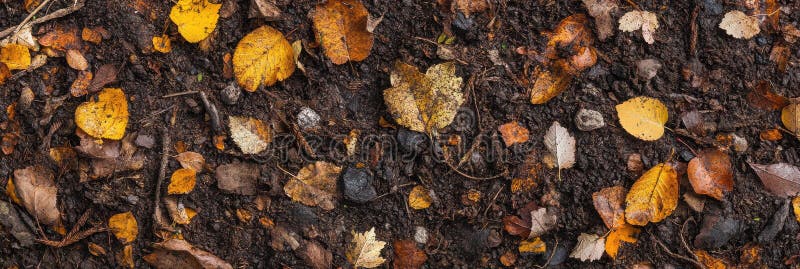 Autumn Leaves Rich Soil Background Natural Fallen Foliage Textures ...