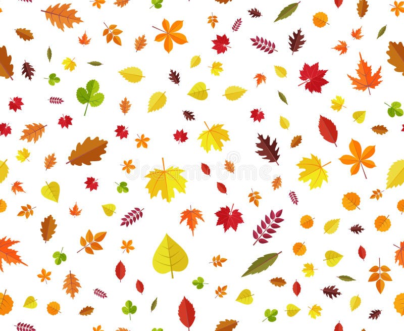 Autumn Leaves Seamless Background Stock Vector - Illustration of decor ...