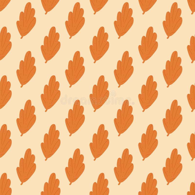 Autumn Leaves Seamless Pattern. Fall Forest Foliage Repeat Background ...