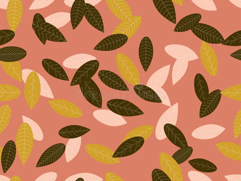 Autumn Leaves Seamless Pattern. Falling Leaves, Leaf Fall. Background ...