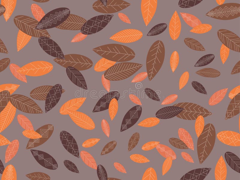Autumn Leaves Seamless Pattern. Falling Leaves, Leaf Fall. Background ...