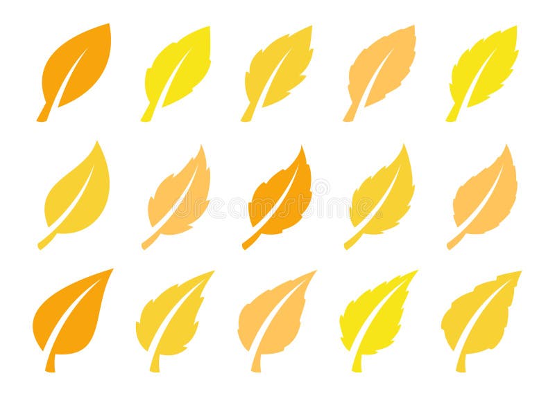 Autumn leaves set stock vector. Illustration of closer - 196405376