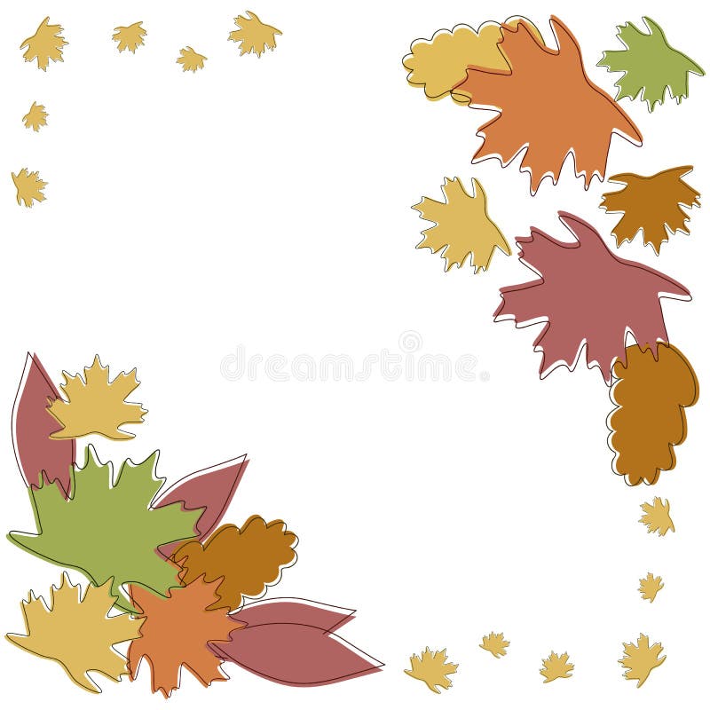 Autumn Maroon Branches and Flowers with Brown Leaves Isolated on White ...