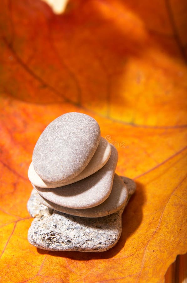 Autumn stones stock image. Image of orange, colors, tranquil - 21727167