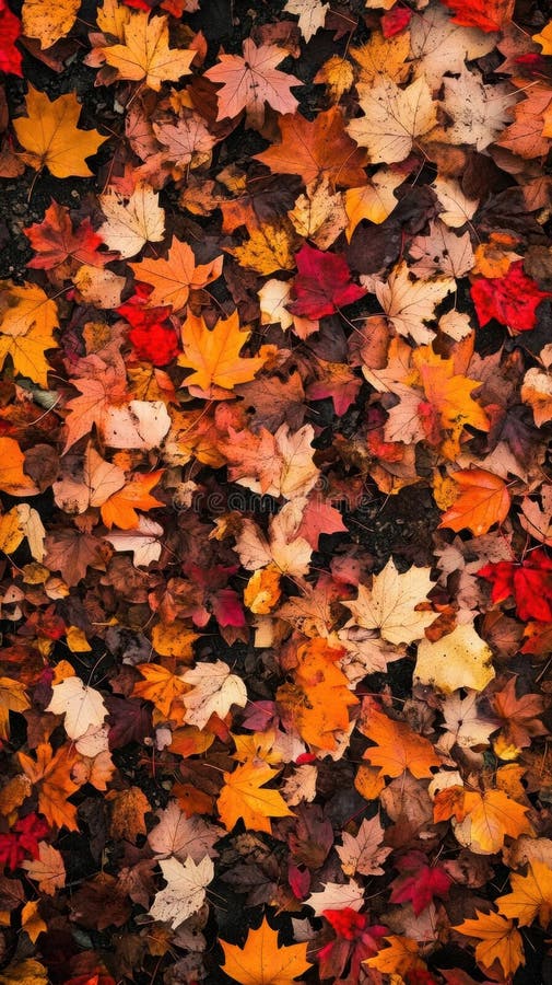 Autumn Leaves - a Symphony of Colors Stock Illustration - Illustration ...