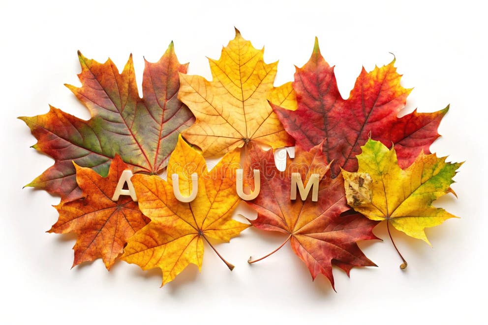 Autumn Leaves with Text Message Stock Illustration - Illustration of ...