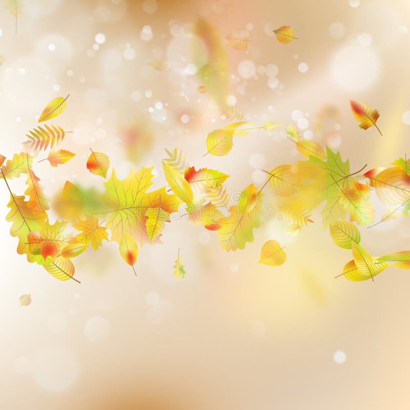Autumn Leaves Theme Background. EPS 10 Vector Stock Vector ...