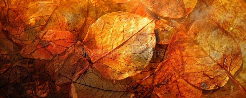 Autumn Leaves with Translucent Effect Stock Photo - Image of fall ...