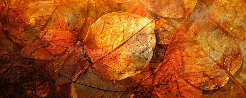 Autumn Leaves with Translucent Effect Stock Photo - Image of fall ...