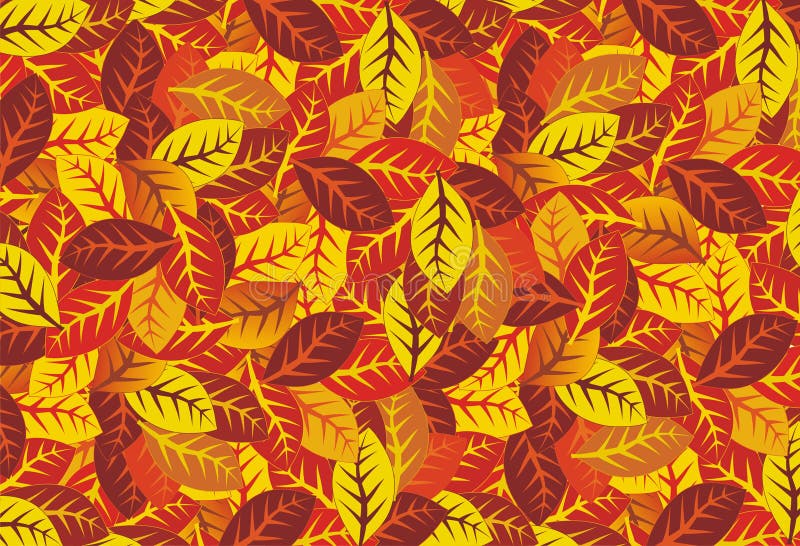 Autumn Leaves Vector Background Stock Vector - Illustration of ...