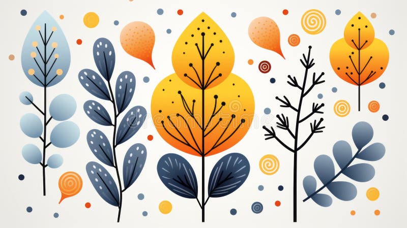 Autumn Leaves Vector Illustration Stock Illustration - Illustration of ...