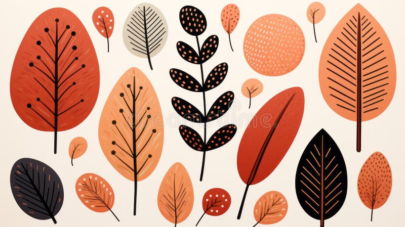 Autumn Leaves Vector Illustration Stock Illustration - Illustration of ...