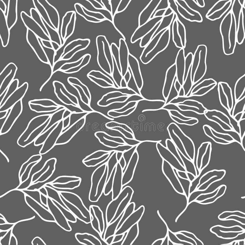 Autumn Leaves Vector Seamless Pattern. Background for Fabrics, Prints ...