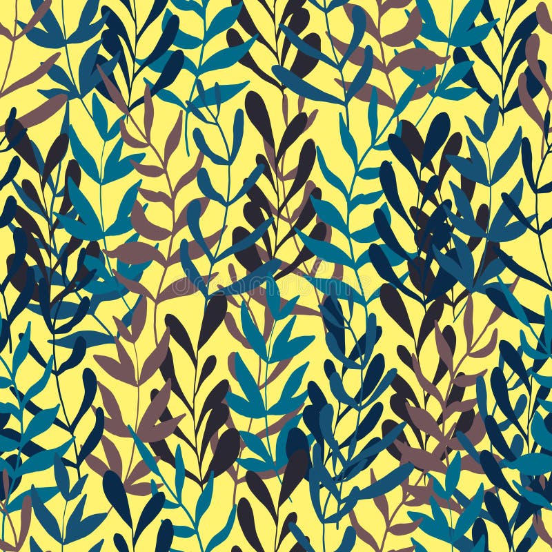 Autumn Leaves Vector Seamless Pattern. Background for Fabrics, Prints ...