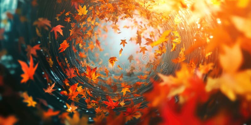 Autumn Leaves Vibrant Fall Colors Background Image Stock Illustration ...