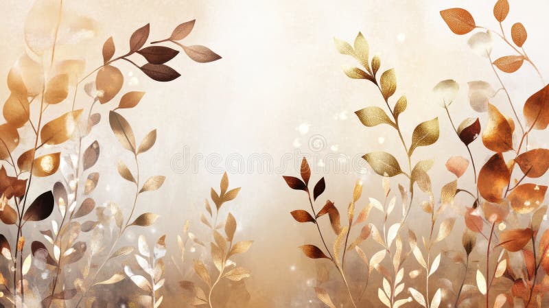 Autumn Leaves in Warm Brown and Golden Tones Create Serene Gradient ...