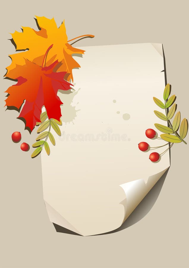 Autumn letter stock vector. Illustration of abstract, brown - 6477916
