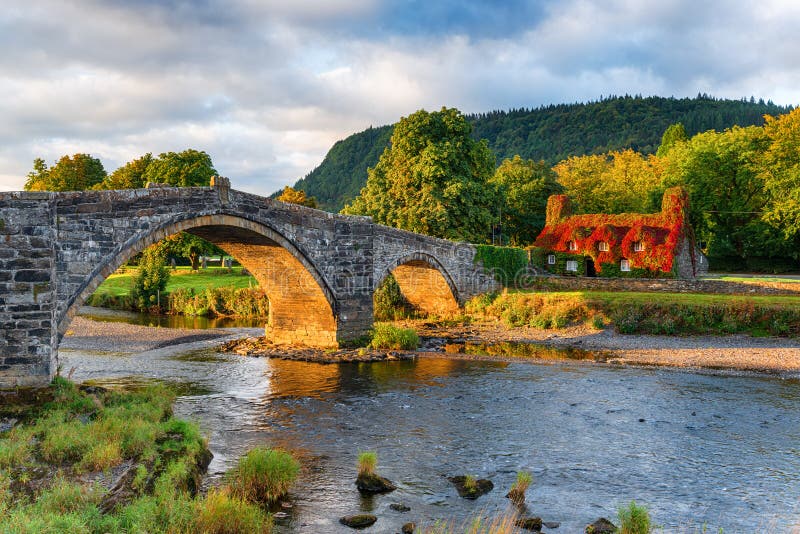 Llanrwst Bridge in North Wales Stock Photo - Image of ancient, landmark ...