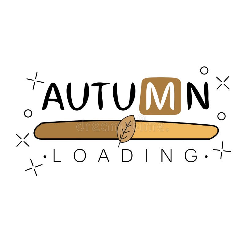 Loading of Autumn. the Autumn Load Progress Indicator Stock Vector ...