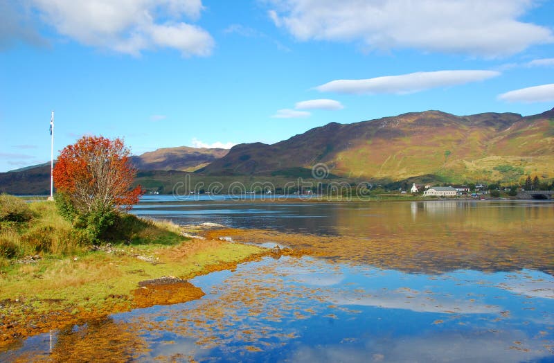 Autumn on Loch Duich, Scotland Stock Photo - Image of white, scottish ...