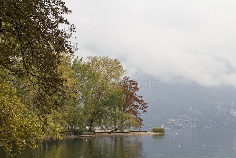 Autumn in Lugano stock photo. Image of trees, switzerland - 48302288