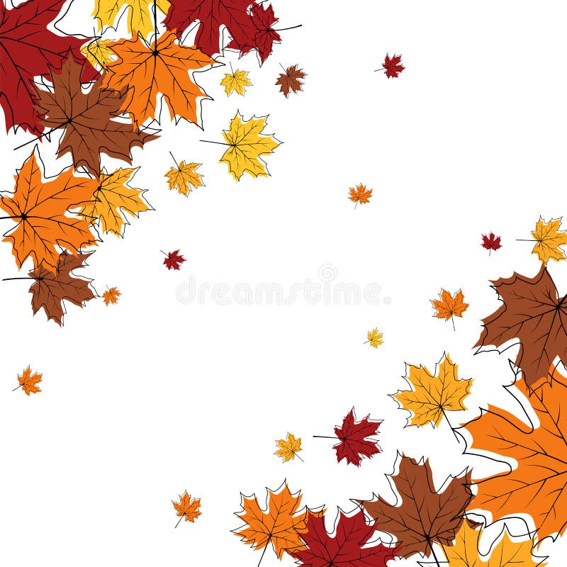 Autumn Maple Frame stock vector. Illustration of bright - 259330988