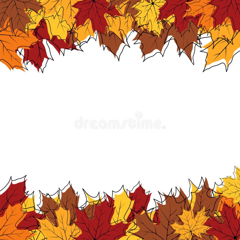 Autumn Maple Frame stock illustration. Illustration of background ...