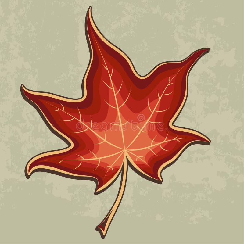 Autumn maple tree branches stock vector. Illustration of deciduous ...