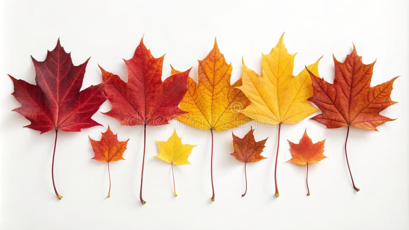 Autumn Maple Leaf Gradient stock illustration. Illustration of crimson ...