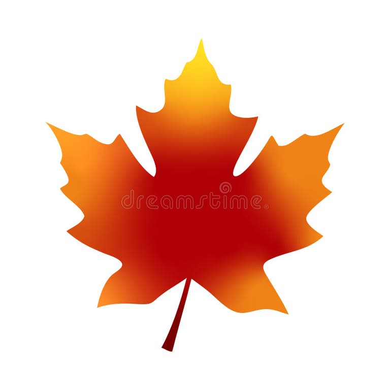 Autumn Maple Leaf, Maple Leaf in Gradient Autumn Colors for Decoration ...