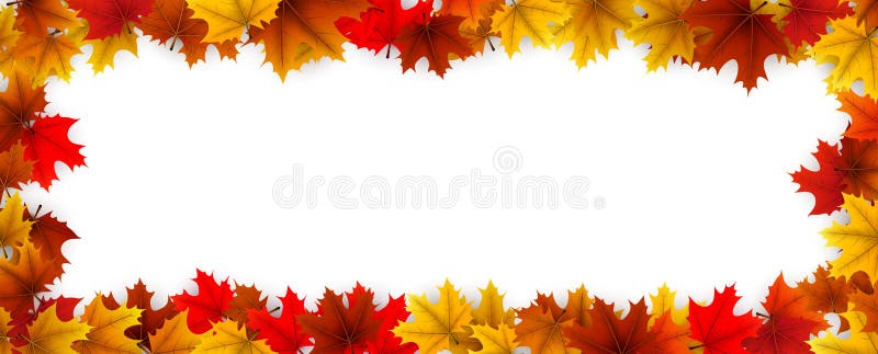 Autumn Maple Leaf Horizontal Border Vector Stock Vector - Illustration ...