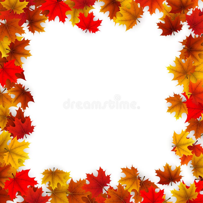 Autumn Maple Leaf Square Frame Vector Stock Vector - Illustration of ...