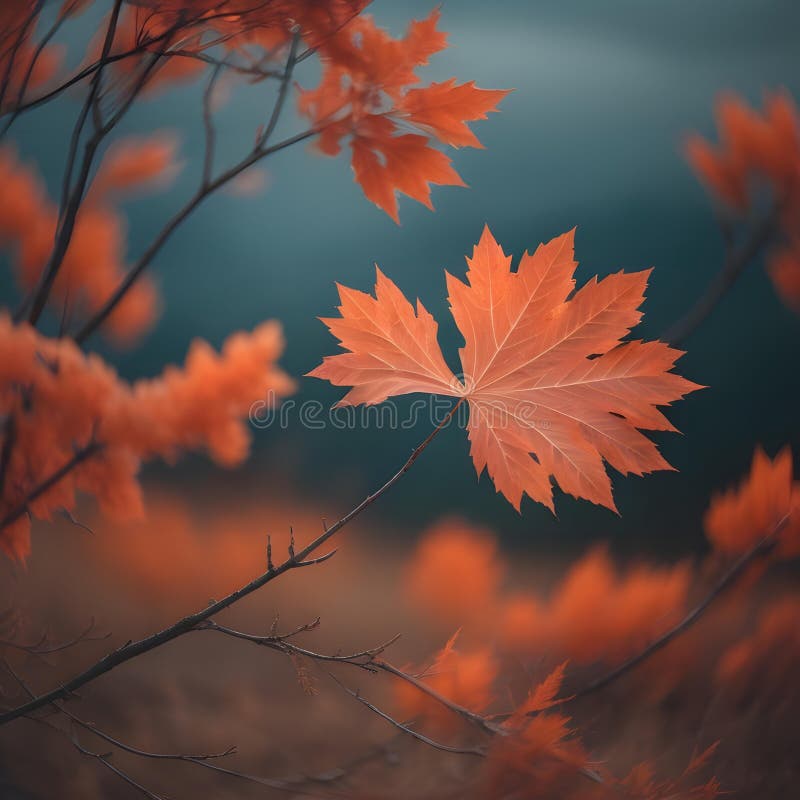 Autumn Maple Leaves on the Background of the Autumn Forest. Soft Focus ...